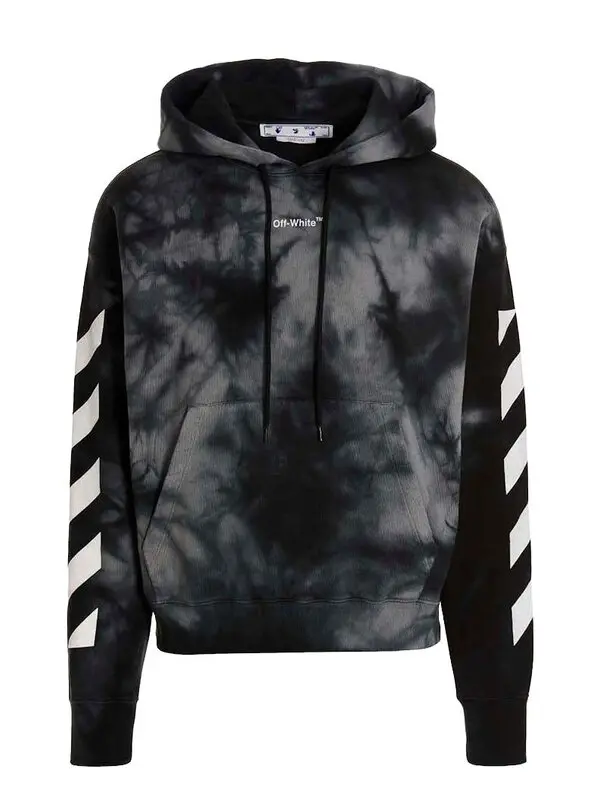 Off-White Diag Arrow Tie Dye Skate Hoodie - Warm Grey