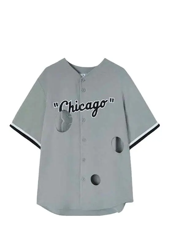 Off-White X Mlb X Chicago Ws Cheese Shirt - Grey