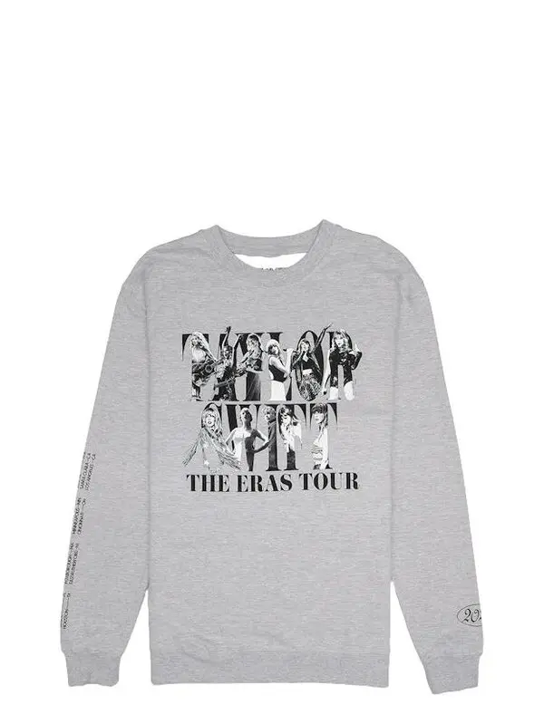 TAYLOR SWIFT The Eras Tour Crewneck Sweatshirt - Heather Grey