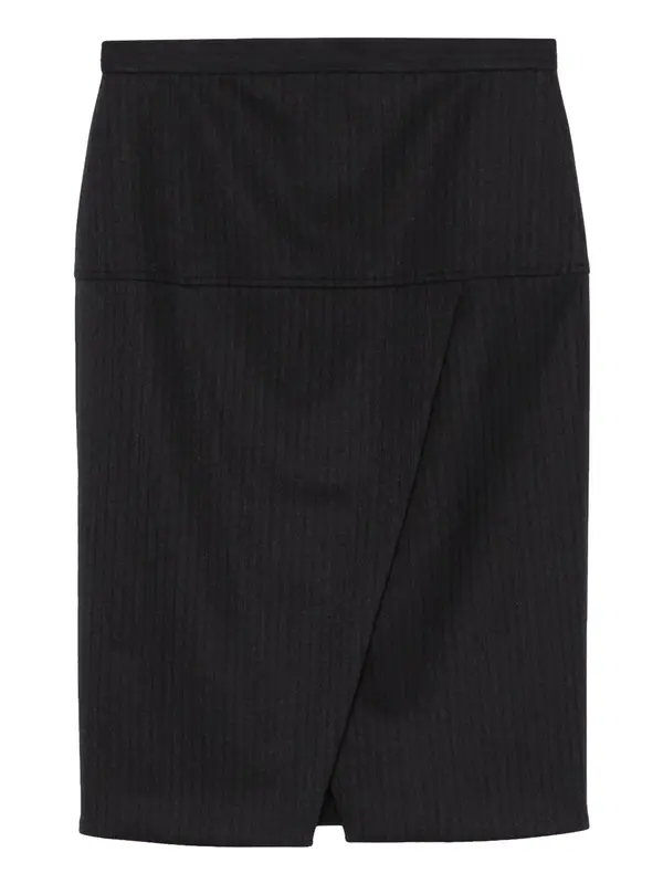 Fendi Pinstriped Pencil Skirt - Black