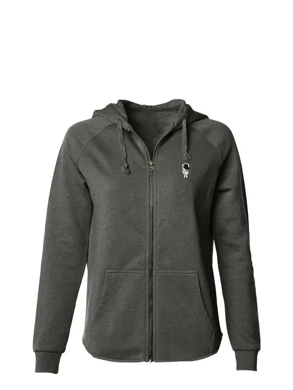 DALIX Astronaut Zip-up Fleece Hoodie - Shadow