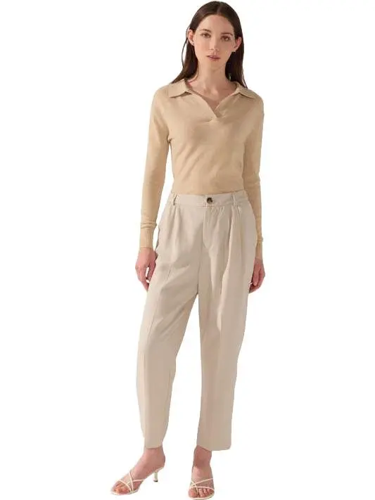 ITALIC Camila Airy Cashmere Collared Sweater - Cinnamon