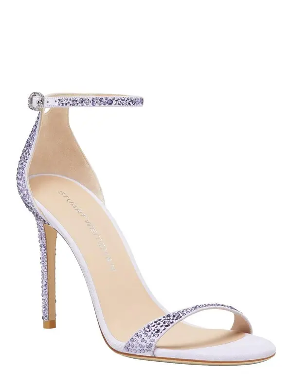 STUART WEITZMAN Nudist Shine 100 Sandal - Tanzanite/ Aster