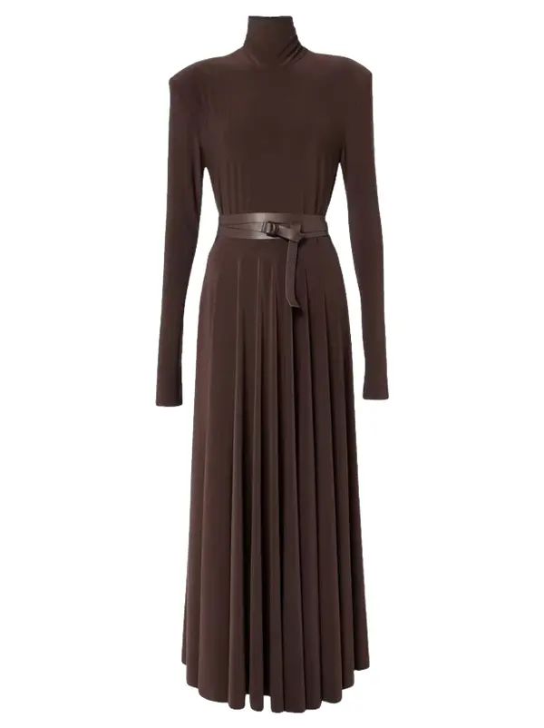 Norma Kamali Knitted Maxi Dress - Brown