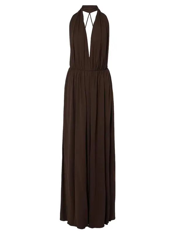 THE ROW Pharao Gathered Gown - Brown