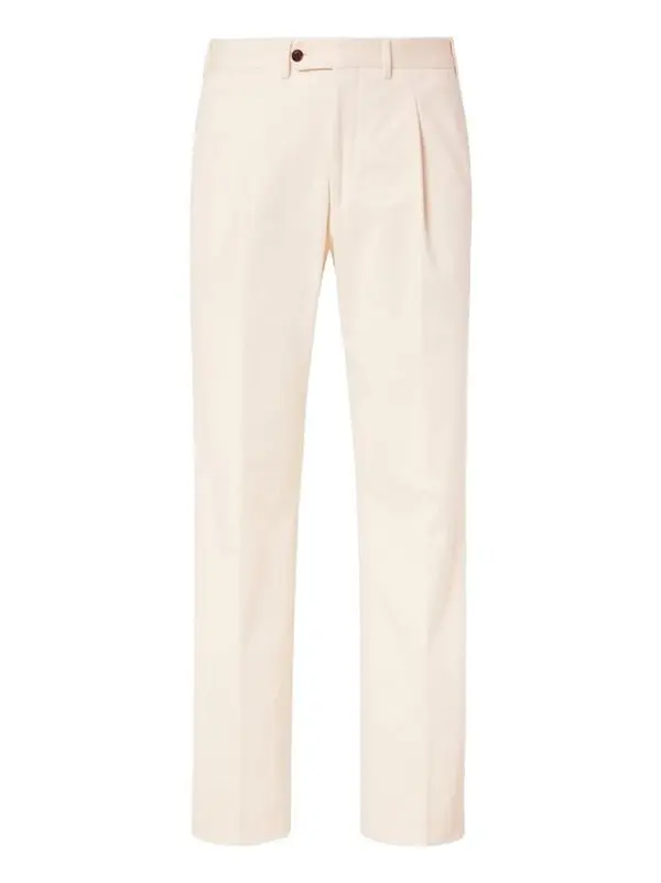 SAMAN AMEL Amo Cotton Straight Pants - White