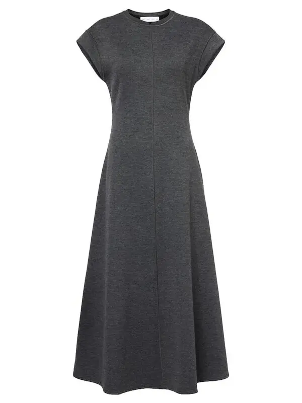 Proenza Schouler White Label Melanie Cotton-blend Midi Dress - Grey