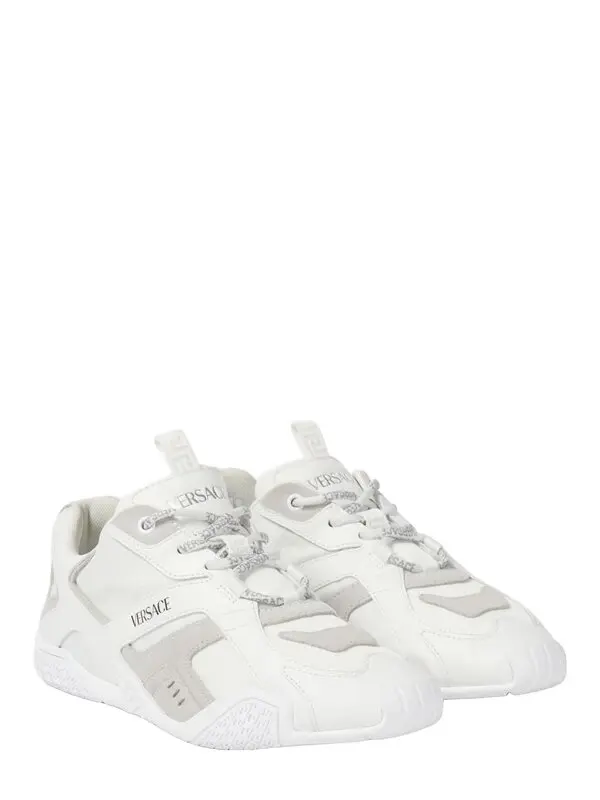 Versace Galaxia Leather Sneakers - White