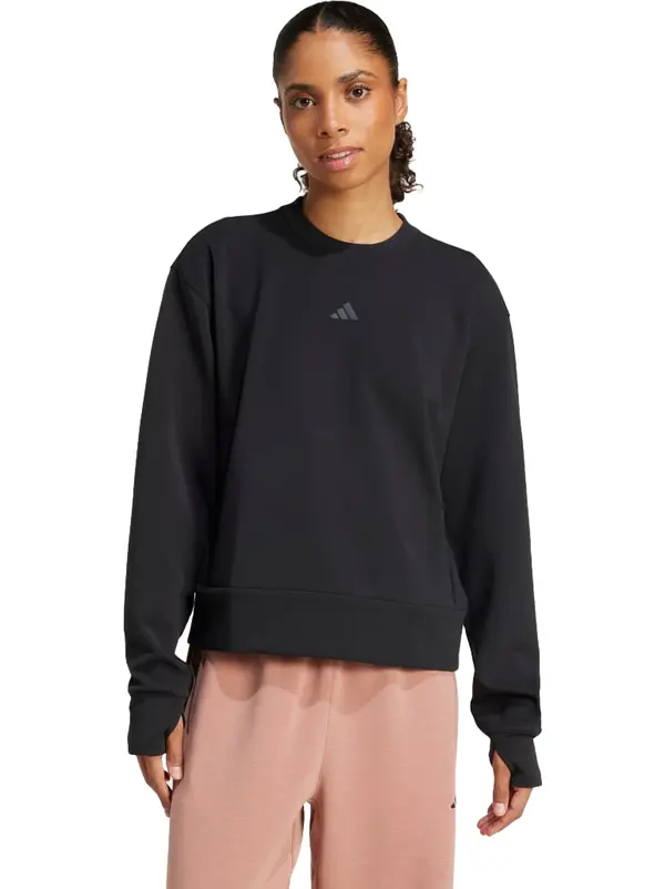 Adidas Designed-for-training Warm-up Crewneck Sweatshirt - Black