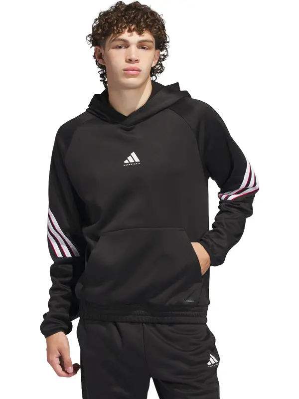 Adidas Select Foundation Fleece Hoodie - Black / White
