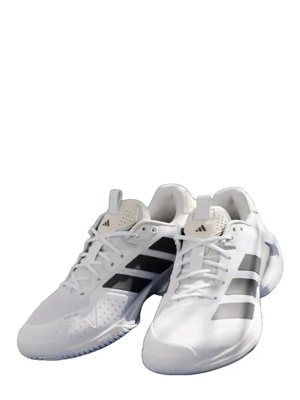 Adidas Adizero Ubersonic 5 Tennis Shoes - Cloud White / Core Black / Silver Metallic