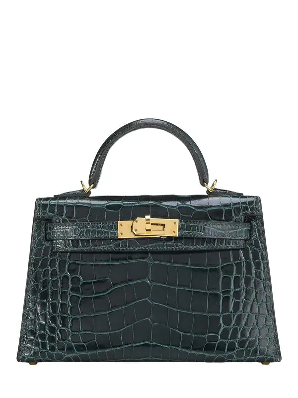 Hermès Alligator Kelly Sellier 20 Mini Nm - Green