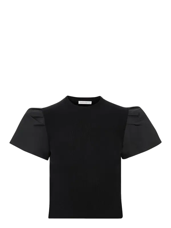 Nina Ricci Puff-sleeve T-shirt - Black