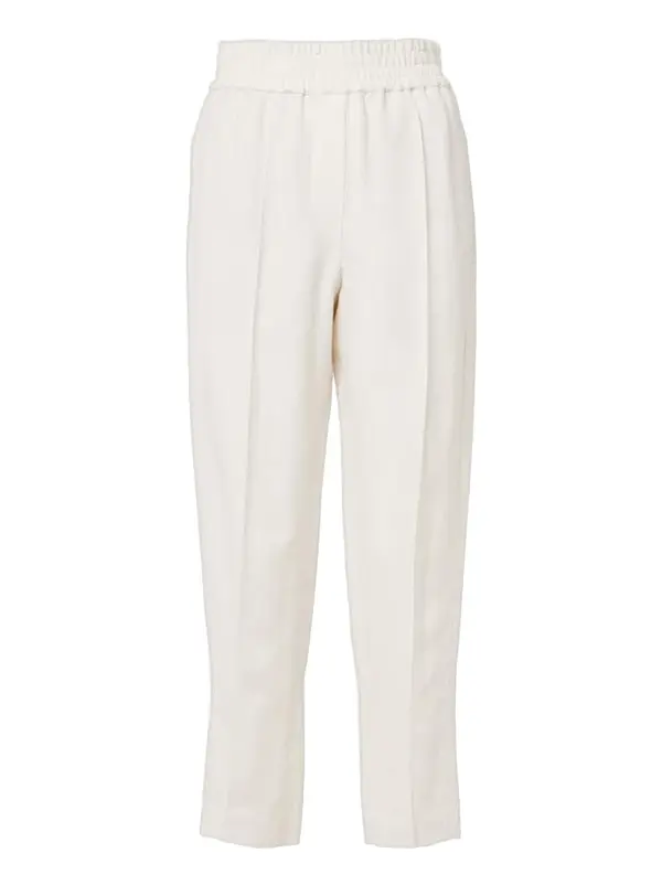 Brunello Cucinelli Twill Tapered Pants - Beige