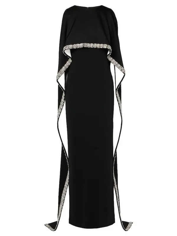 Roland Mouret Embellished Satin Crêpe Gown - Multicoloured