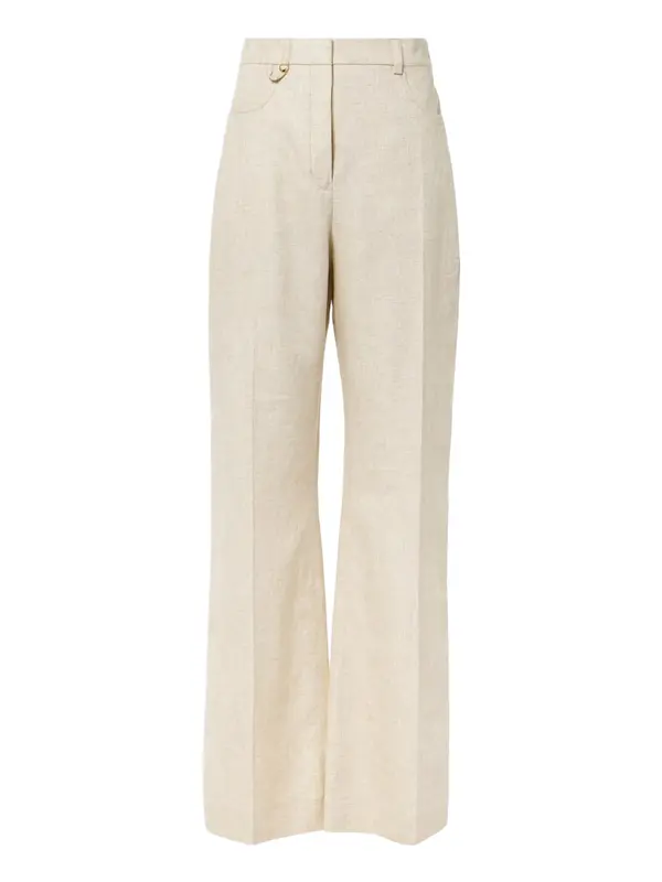 Jacquemus Sauge High-rise Straight Pants - Beige