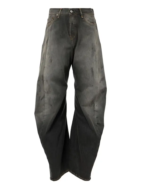 Acne Studios 2006f Distressed Wide-leg Jeans - Black