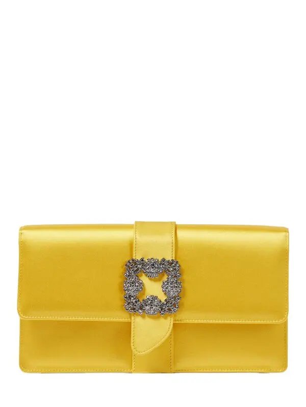 Manolo Blahnik Capri Embellished Clutch - Yellow