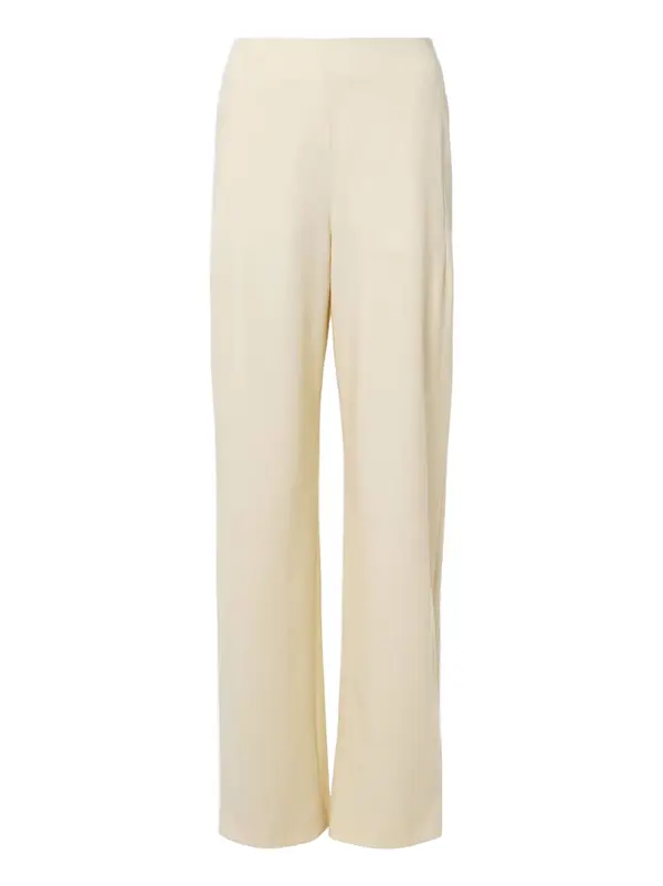 FFORME Larissa High-rise Wide-leg Wool-blend Pants - White