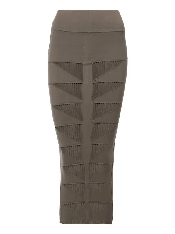 Rick Owens Jersey Pencil Skirt - Grey