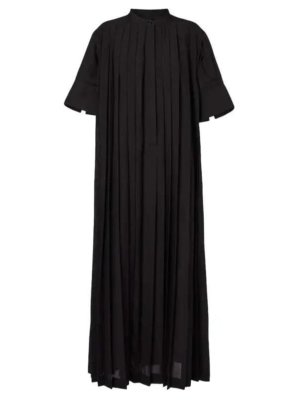 RÓHE Harmonica Plissé Maxi Dress - Black