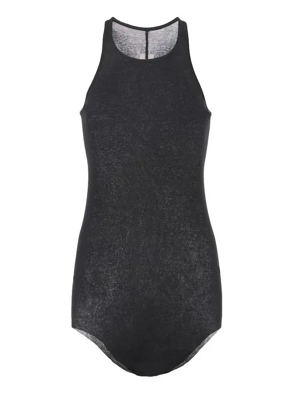 Rick Owens Ribbed-knit Cotton Tank Top - Black