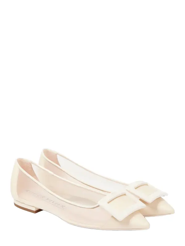 ROGER VIVIER Gommettine Ballet Flats - White