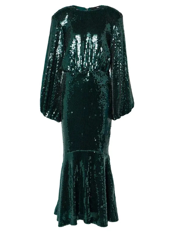 ROTATE BY BIRGER CHRISTENSEN Sequined Maxi Dress - Green