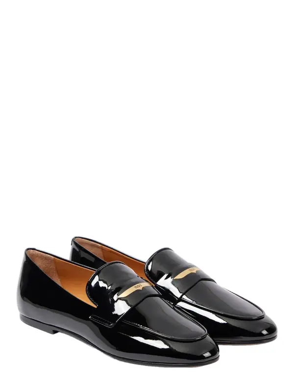 TOD'S Patent Leather Loafers - Black