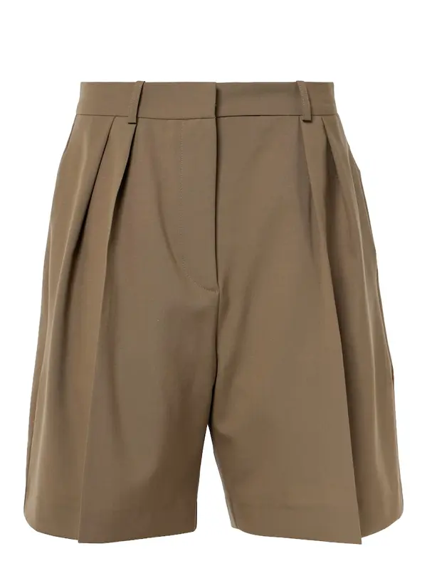RÓHE Virgin Wool Tailored Shorts - Green