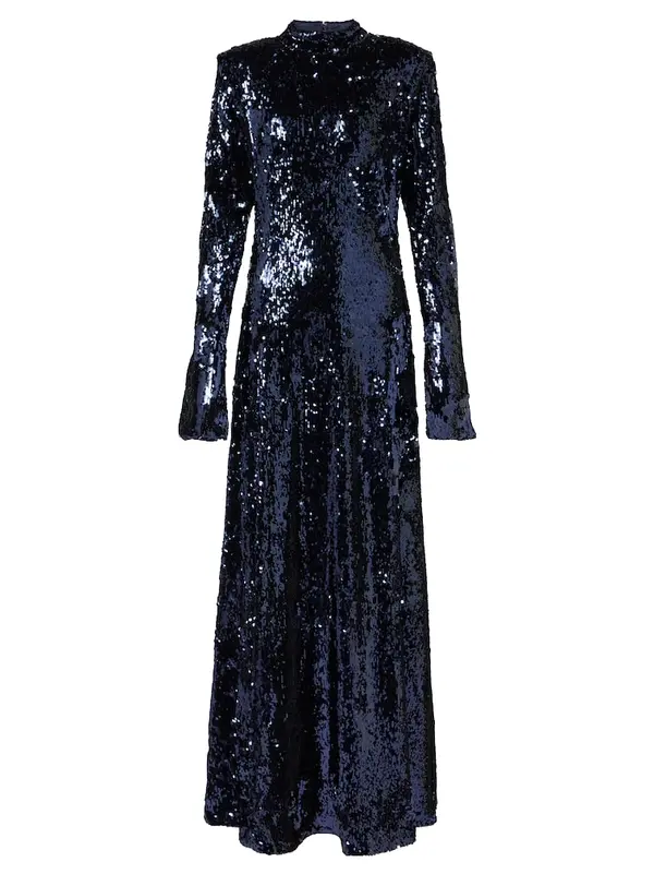 Remain Birger Christensen Sequined Gown - Blue