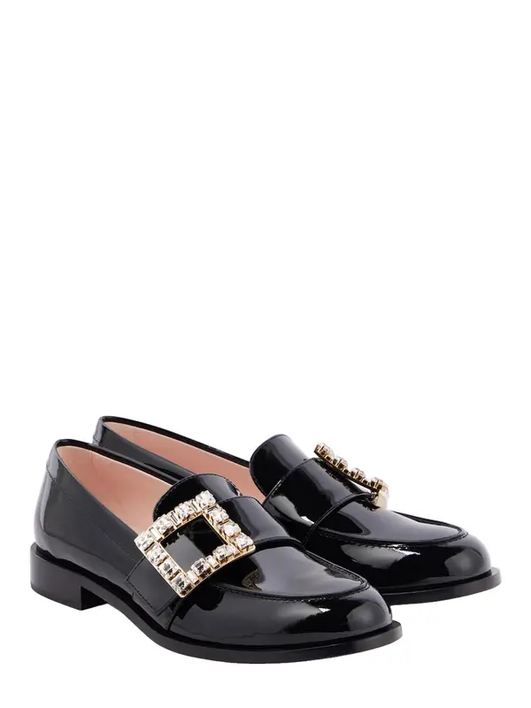 ROGER VIVIER Très Vivier Patent Leather Loafers - Black