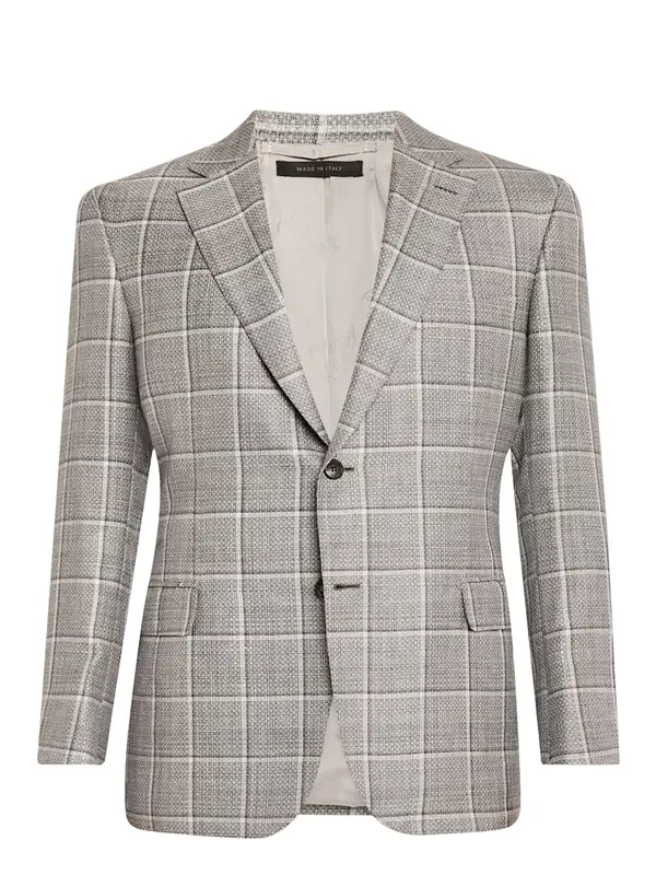 Brioni Cashmere-blend Plaid Sport Coat - Lead