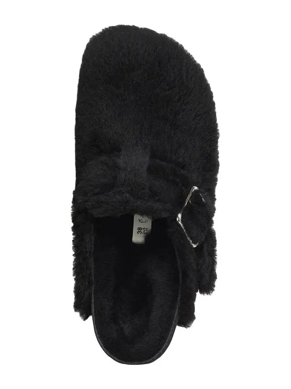 BIRKENSTOCK Boston Shearling Mules - Black