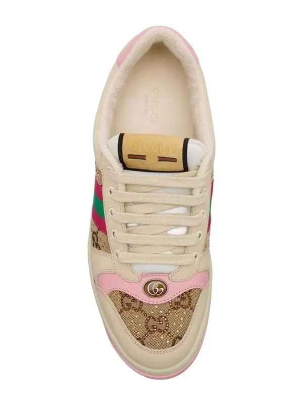 Gucci Screener Gg Canvas Crystal Sneakers - Multi