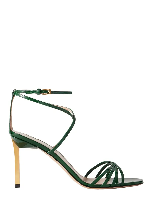 TOM FORD Ida Patent-leather Sandals - Green