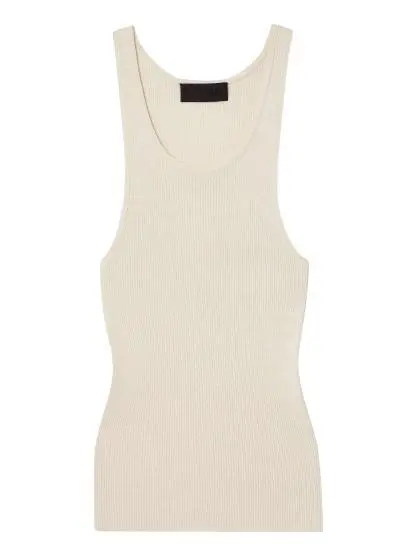 NILI LOTAN Selah Ribbed Tank - Ivory