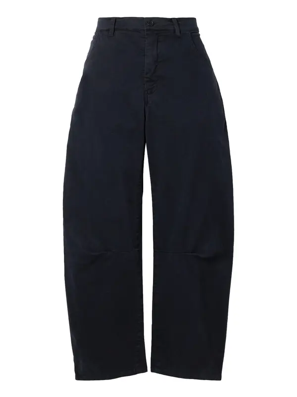 NILI LOTAN Emerson Cotton-blend Twill Pants - Blue