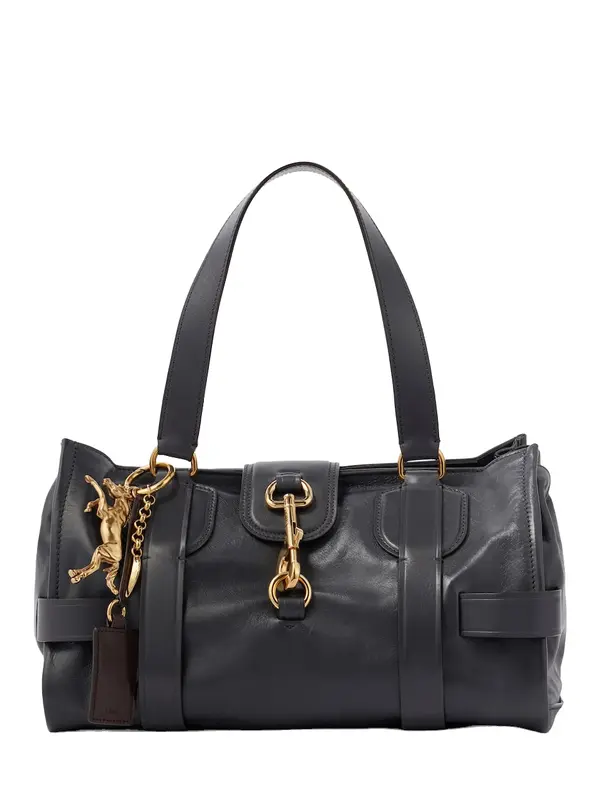 Chloé Kerala 25 Large Leather Shoulder Bag - Black