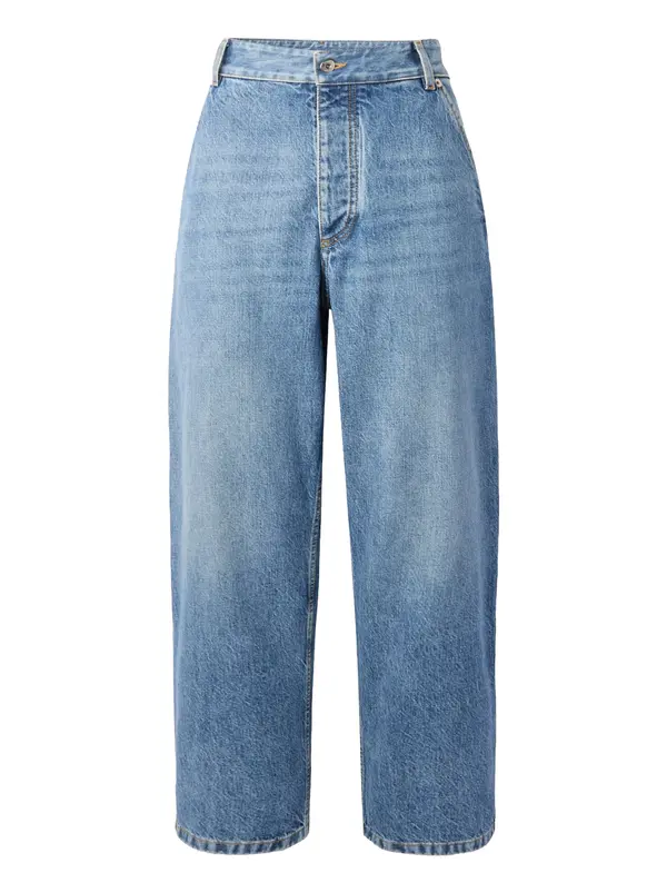 Bottega Veneta Cropped High-rise Jeans - Blue