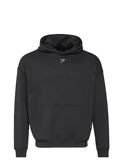GYMSHARK Relaxed-fit Cotton-jersey Hoody - Gs Black