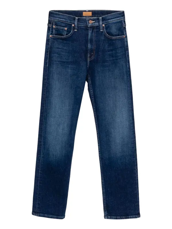 MOTHER The Mid Rise Rider Flood Jeans - Blue