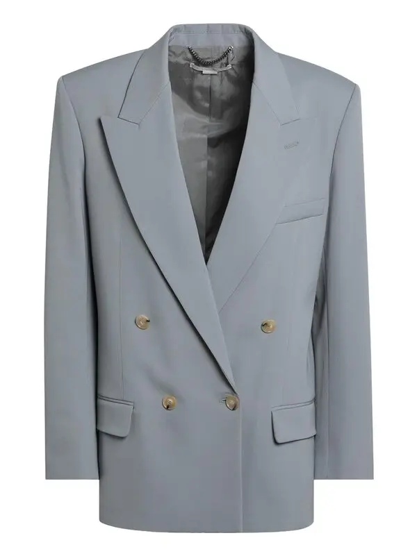 Stella McCartney Wool Double-breasted Jacket - Grey