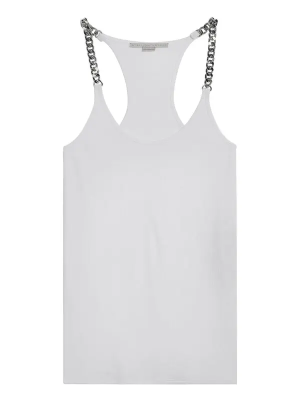 Stella McCartney Tank Top With Chain Straps - White