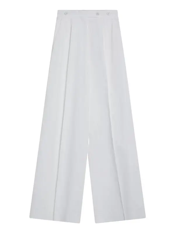 Givenchy Pleated Wide Leg Trousers - White