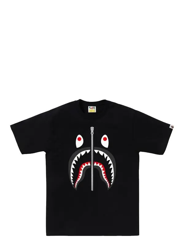 A BATHING APE Shark Tee Shirt - Black