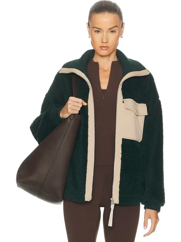 Varley Lowell Sherpa Jacket - Pine Grove