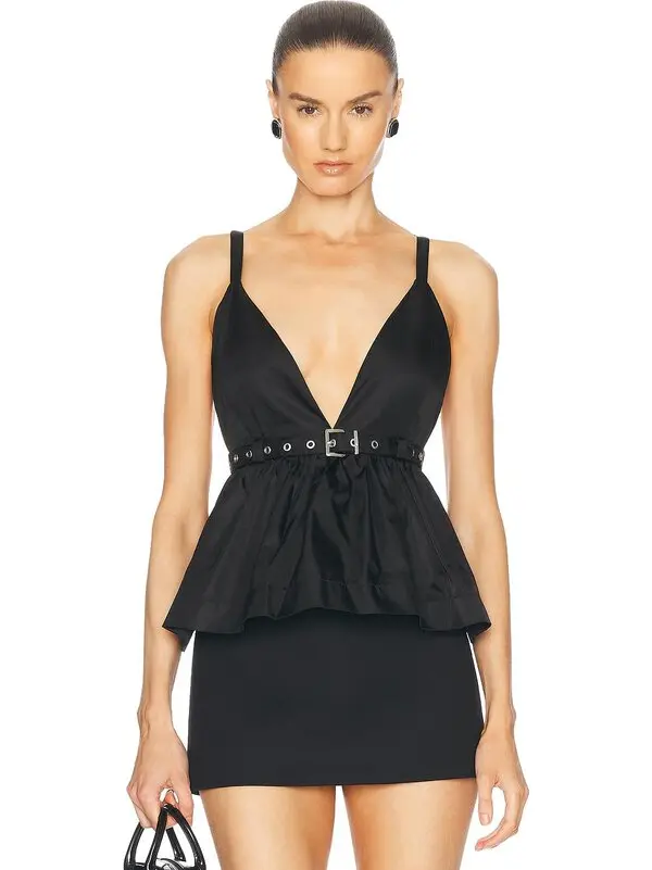 GANNI Sleeveless Top - Black