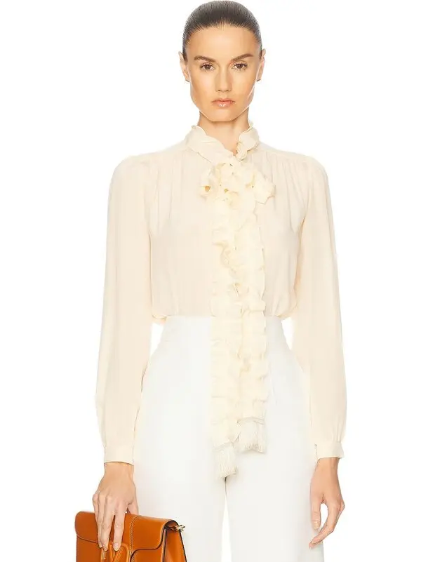 Valentino Garavani Crepe De Chine Shirt - Betulla