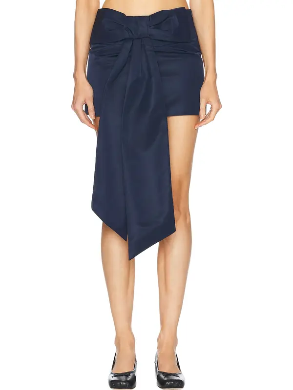 Sandy Liang Skar Mini Skirt - Navy